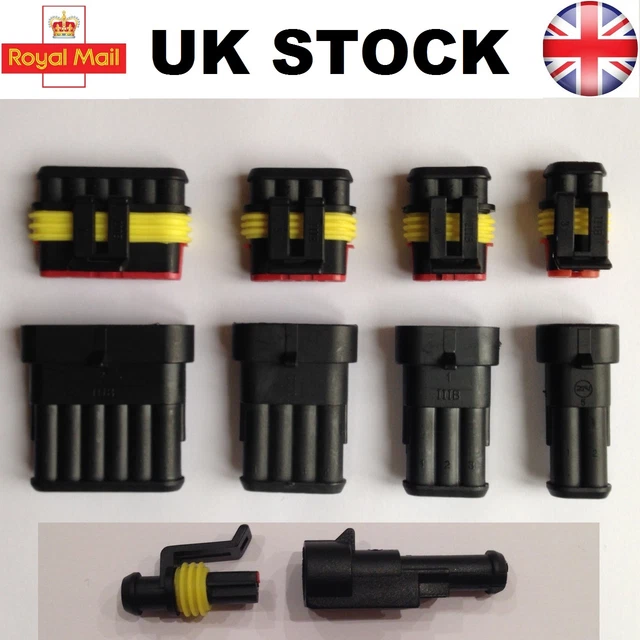 TYCO AMP ELECTRICAL Waterproof Connector 1 2 3 4 5 6 Pin Superseal Car Boat Kit £1.97 - PicClick UK