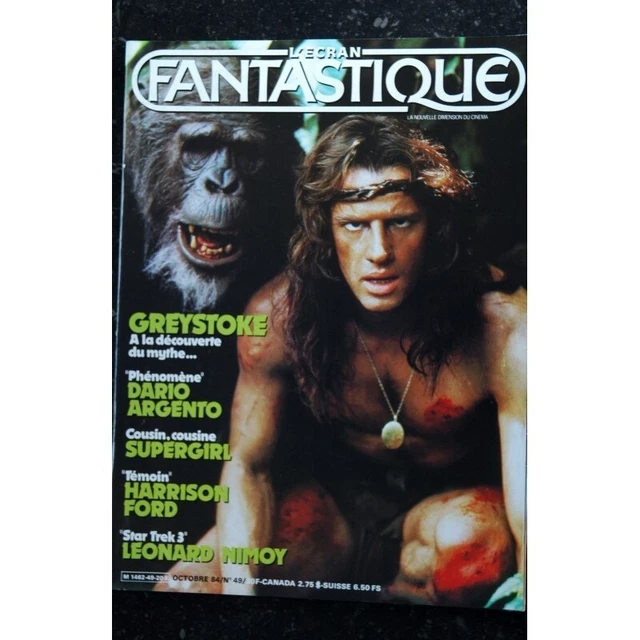 L'ÉCRAN FANTASTIQUE N° 49 1984 Christophe LAMBERT GREYSTOKE DARIO ARGENTO SUPERG EUR 14,90 ...