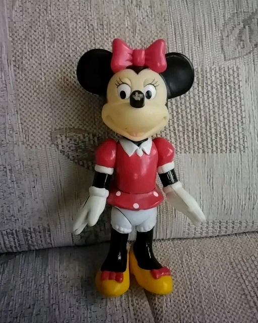 VINTAGE DISNEY MINNIE Mouse Plastic Figure Movable Arms, Legs & Head 7 ...