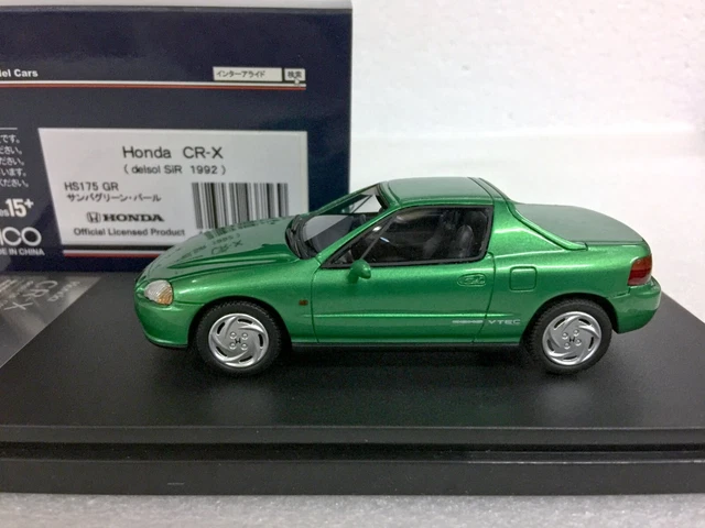 PO 1:43 HI STORY HS175GR HONDA CRX DEL SOL SiR 1992 JDM resin scale ...