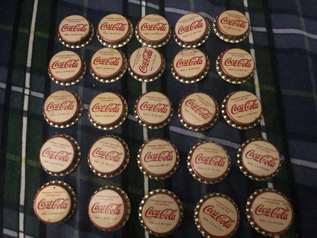 LOT OF 25 Rare 1940's WW2 Coca Cola Cork Bottle Caps Uncrimped NOS £28. ...