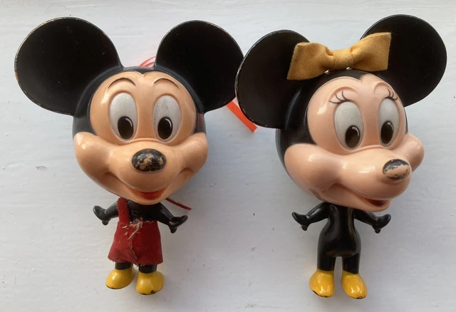 RARE VINTAGE MATTEL Talk Up Pull String Talking Mickey & Minnie Mouse ...
