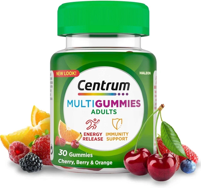 3 X PACK Centrum Multi Gummies(90x) Mixed Cherry, Berry And Orange ...