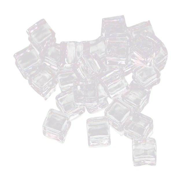 50X CLEAR FAKE Ice Cubes Resin Mixed Simulation for Boys and Girls ...