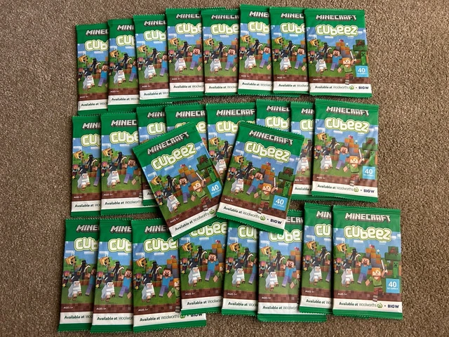 WOOLIES WOOLWORTHS MINECRAFT Cubeez 2025 Sealed Unopened x26 $29.99 ...