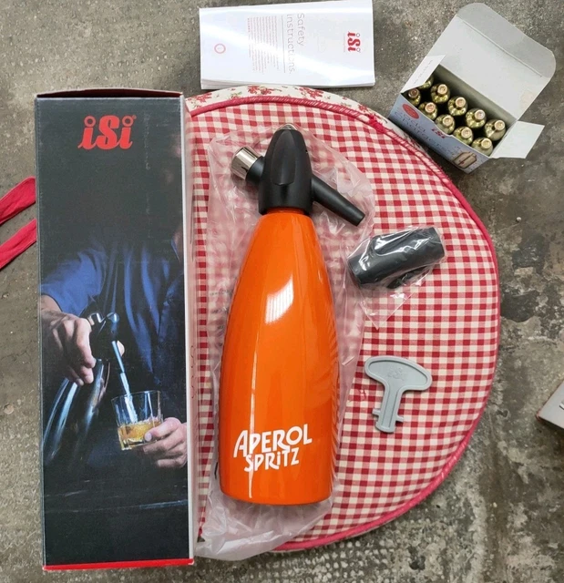 ISI SIPHON APEROL SPRITZ NEW SODA Seltz Plus Free Refills - Professional £51.09 - PicClick UK
