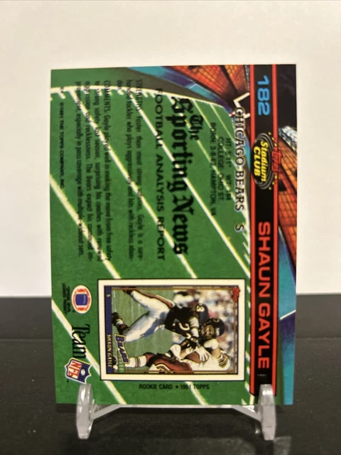 1991 STADIUM CLUB Football Shaun Gayle Chicago Bears #182 EUR 2,21 ... 1991 STADIUM CLUB Football Shaun Gayle Chicago Bears #182 EUR 2,21 ...