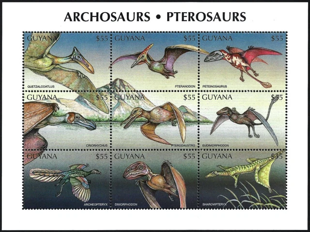 GUYANA PRÉHISTOIRE. ANIMAUX préhistoriques (ARCHOSAURS-PTEROSAURS) (2 ...