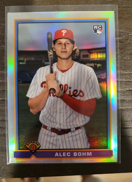 ALEC BOHM 2021 Bowman Chrome '91 Refractor Insert RC #91BAB Phillies ...