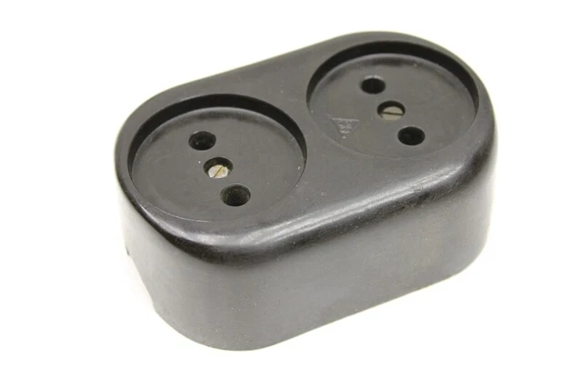 OLD BAKELITE SOCKET Double Socket Surface-mounted Multiple Socket Art ...