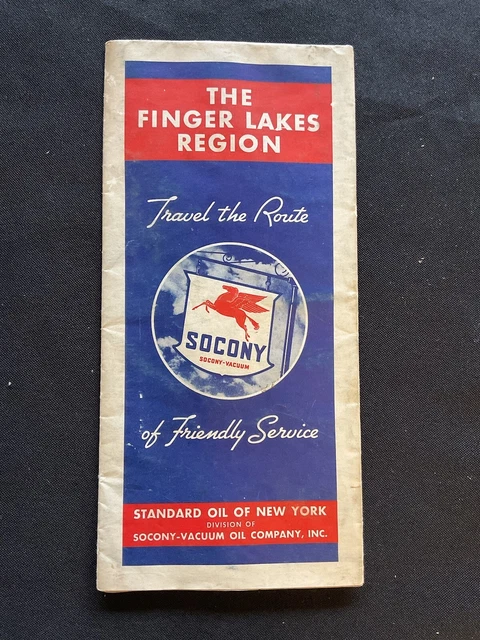 1938 SOCONY VACUUM Oil Map of the Finger Lakes Region M15 $25.99 - PicClick