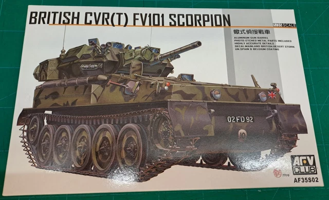 AFV CLUB 1/35 British CVR(T) FV101 Scorpion Kit #AF35S02 BRAND NEW FREE ...