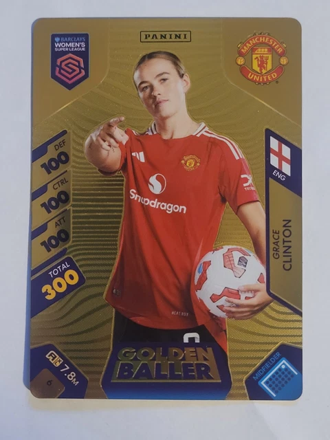 PANINI WSL WOMEN'S Super League Adrenalyn XL 2025 Golden Baller Grace ...
