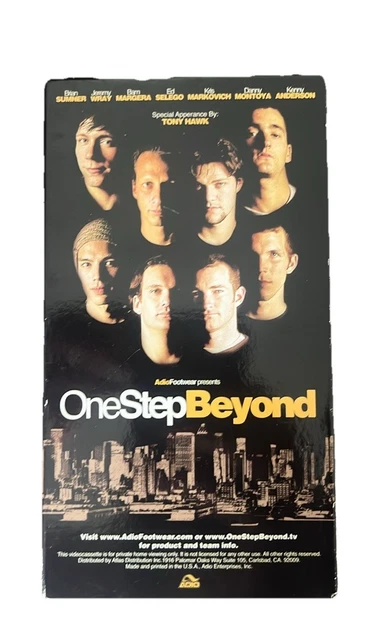 ADIO ONE STEP Beyond VHS Video Tape Skateboarding Tony Hawk Bam Margera ...