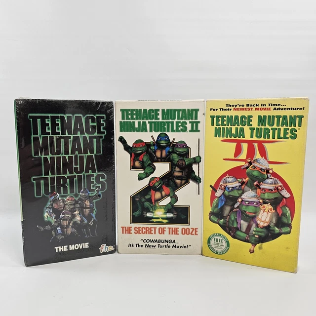 1990 TEENAGE MUTANT Ninja Turtles The Movie VHS Factory Sealed TMNT + 2 ...