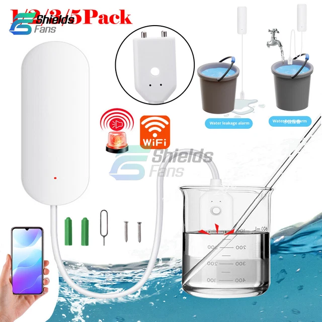 SMART WIFI WATER Leak Sensor Flood Tuya Leakage Level Overflow Detector ...