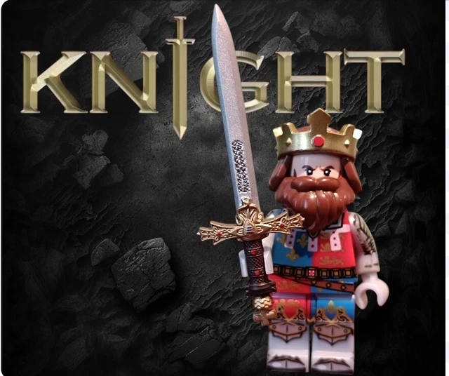 BRAND NEW MOC LEGO Minifig. THE KING LIONHEART incl. Sword - CASTLE ...