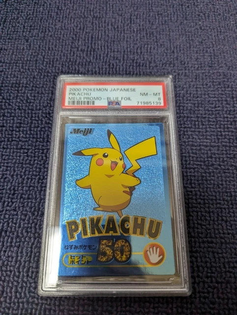&PSA 8 POKÉMON Blue Metallic Pikachu Meiji Card - Rare Collectible" £ ...