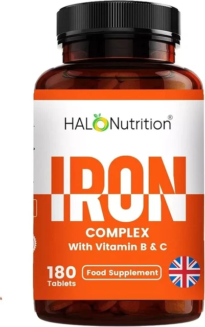 IRON TABLETS HIGH Strength 14mg | 180 Tablets - Iron Supplement for ...