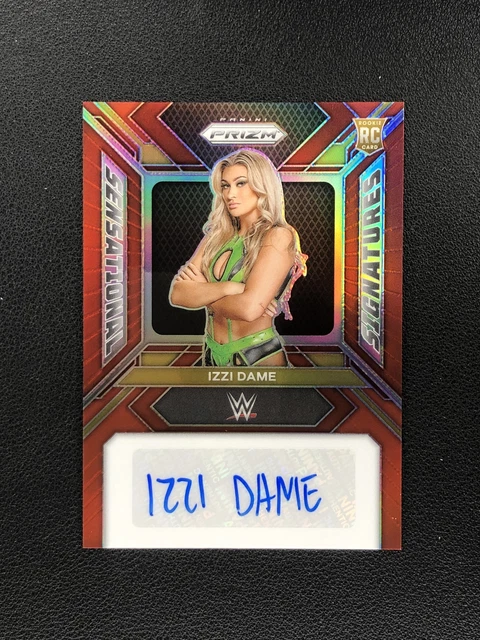 2024 PRIZM WWE Izzi Dame RC Rookie Auto Sensational Signatures Rouge ...