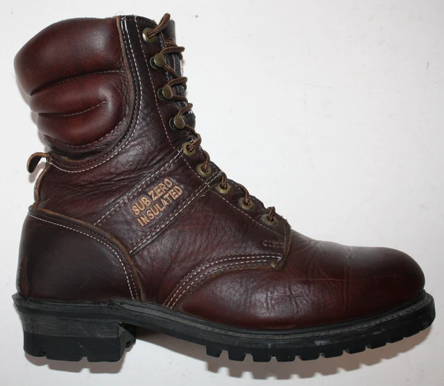 VINTAGE CAROLINA SUB Zero Leather Logger Boots Sz 9.5 D Insulated USA Made Rare £70.63 - PicClick UK