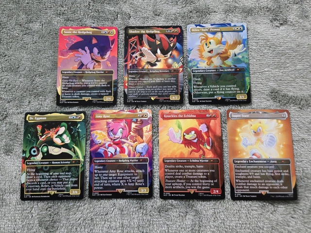 SECRET LAIR X Sonic Friends & Foes Non Foil Set of 7- Magic The ...