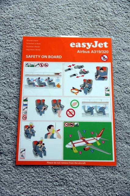EASYJET AIRBUS A319/A320 Safety Card £0.99 - PicClick UK