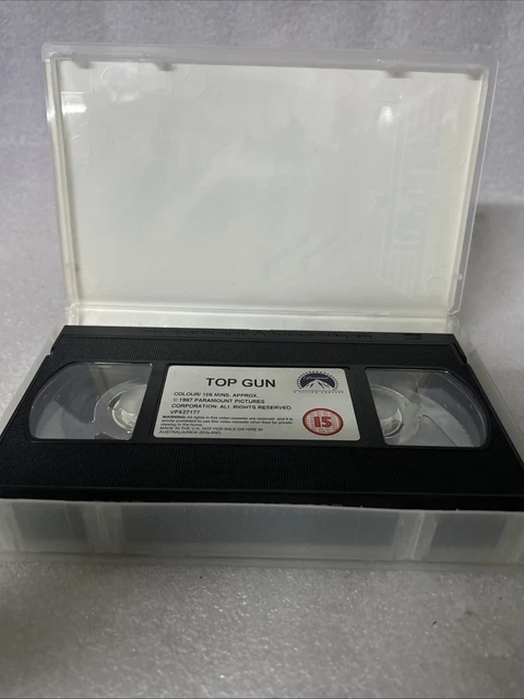 TOP GUN 1987 VHS Tape Tom Cruise Kelly McGillis UK Version Paramount ...