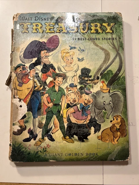 1953 WALT DISNEY'S Treasury 21 Stories Giant Golden Book Werner ...