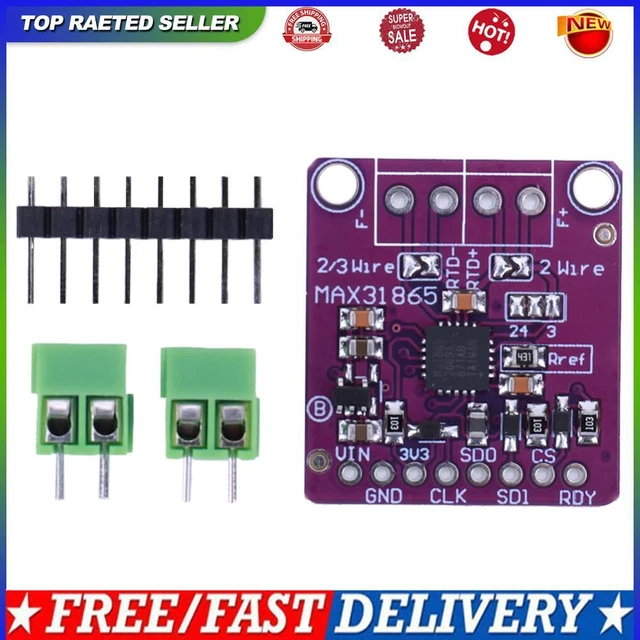 MAX31865 PT100/PT1000 RTD Temperature Thermocouple Sensor Amplifier £7. ...