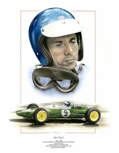 STAMPA JIM CLARK Lotus 25 F1 Champion 1963 1965 Chris Dugan Edizione ...