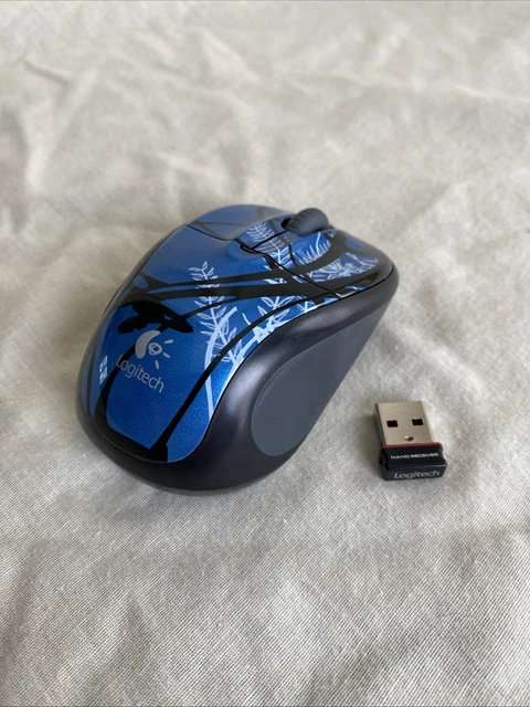 LOGITECH M305 WIRELESS Optical Mouse w/ Unifying Receiver Blue VG COND ...