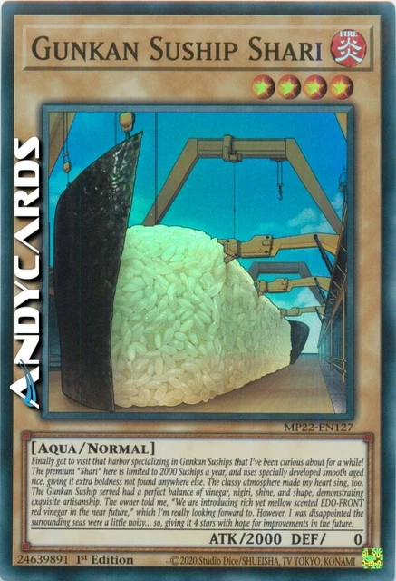 GUNKAN SUSHIP SHARI (Gunkan Sushinave Shari) Super R • MP22 EN127 • 1Ed • YUGIOH EUR 1,00 ...