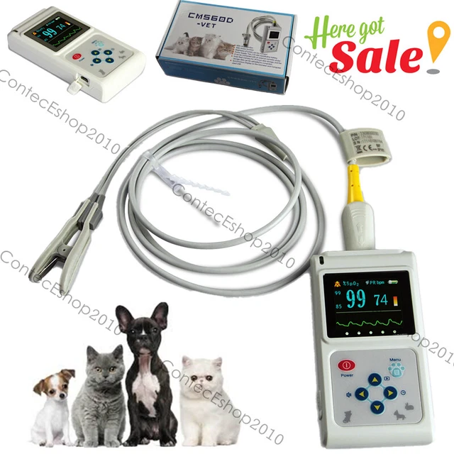 VETERINARY SPO2 PULSE Oximeter OLED Animal blood Oxygen Monitor, SW ...