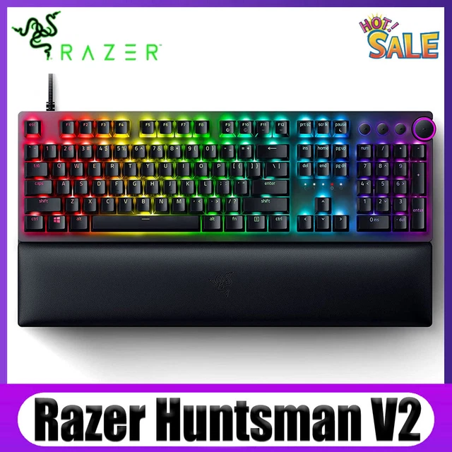 RAZER HUNTSMAN V2 Keyboard Linear/Clicky Optical Switches Ergonomic ...