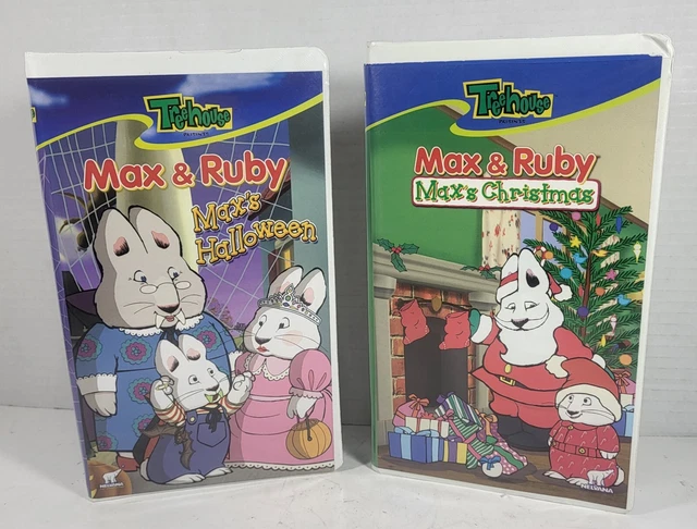 MAX & RUBY VHS Max’s Christmas & Max's Halloween 2002 Treehouse Nelvana ...
