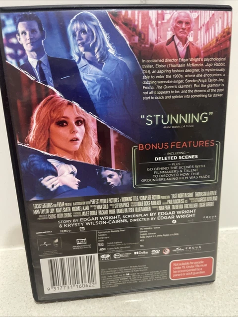 LAST NIGHT IN Soho Anya Taylor-Joy - DVD - R2,4 $11.95 - PicClick AU