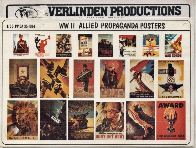 VERLINDEN PRODUCTIONS WWII Allied Propaganda Posters 1:35 /vp9 £5.59 ...