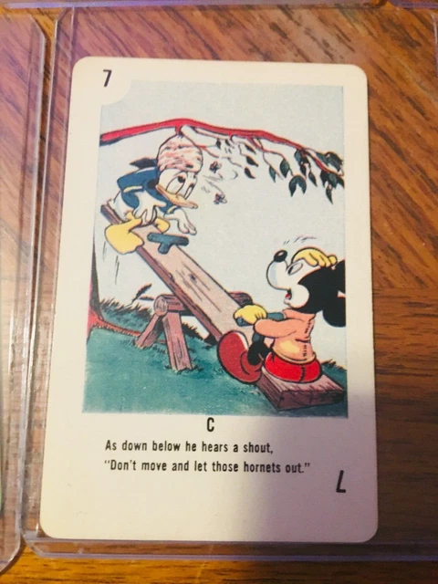 DISNEY VINTAGE DONALD Duck See-Saw card $5 postpaid £3.84 - PicClick UK