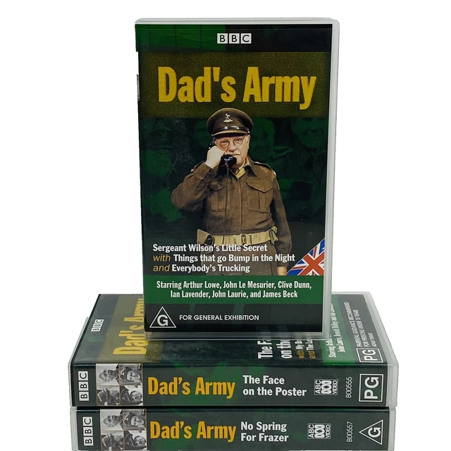BBC DAD'S ARMY 3 x Classic Comedy War Vintage VHS Video Bundle - 9 ...