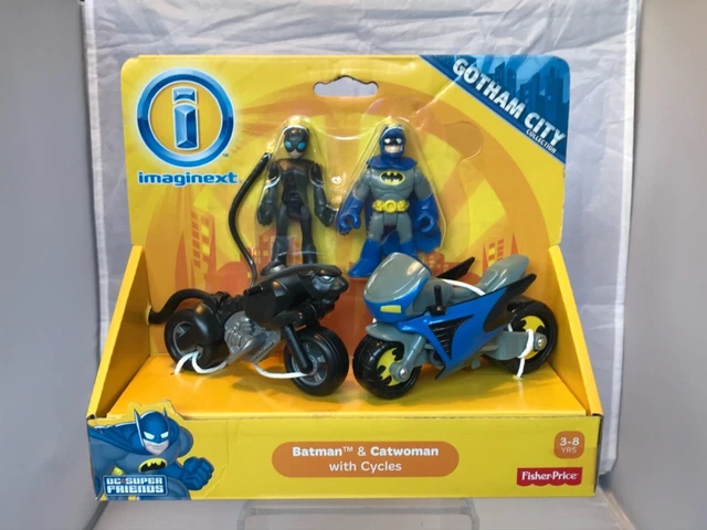FISHER-PRICE IMAGINEXT BATMAN & Catwoman With Motorcycles Brand New ...