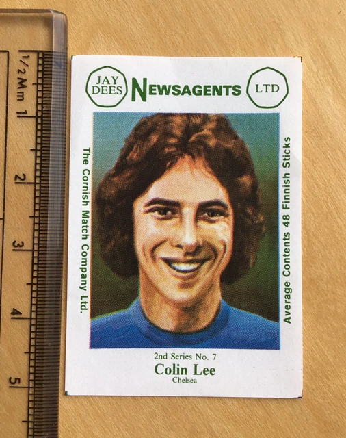 CHELSEA FC, COLIN Lee. Jay Dees Newsagents matchbox label, 2nd Series ...