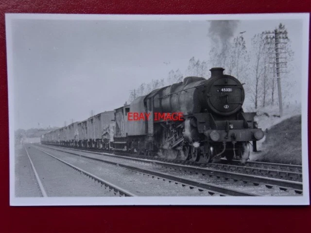 PHOTO LMS Class Black Five Loco No 45321 Up Goods Nr Potters Bar 10/10 ...