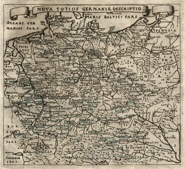 DEUTSCHLAND ORIGINAL KUPFERSTICH Landkarte Buno 1660 EUR 90,00 - PicClick DE