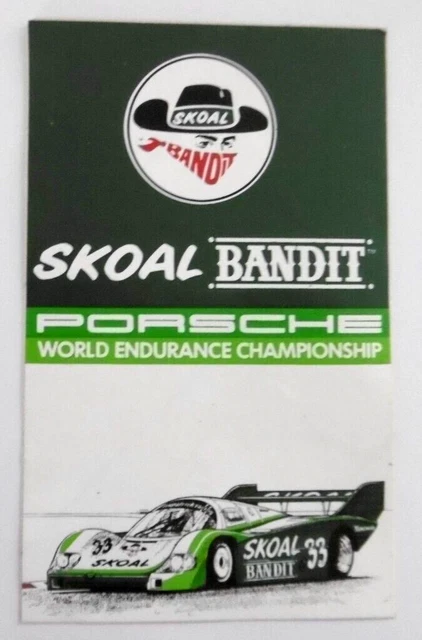WERBE-AUFKLEBER SKOAL BANDIT Porsche World Endurance Championship ...
