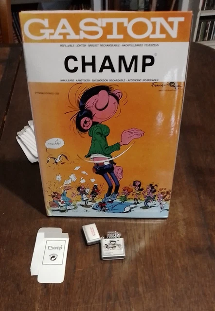 RARE PLV AVEC 12 Briquets Gaston Lagaffe Franquin Style Zippo et 1 ...