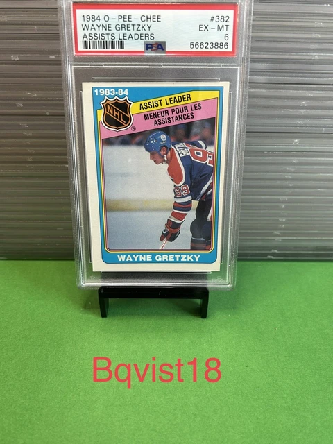 1984 O-PEE-CHEE #382 Assist Leaders Wayne Gretzky Psa 6 Inv 224016 EUR 33,38 - PicClick FR