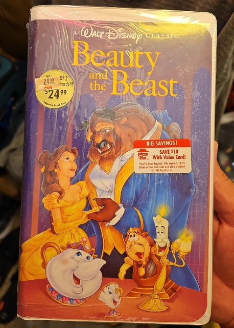 WALT DISNEY CLASSIC: Beauty And The Beast VHS Rare Black Diamond Movie ...