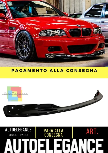 BMW E46 M3 Csl Front Lip Piano Black Aspirateur Plastique / 1997-2006 ...