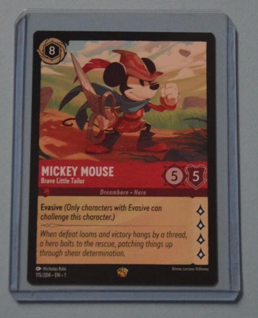 MICKEY MOUSE BRAVE Little Tailor Disney LORCANA TCG 1st Chapter NON ...